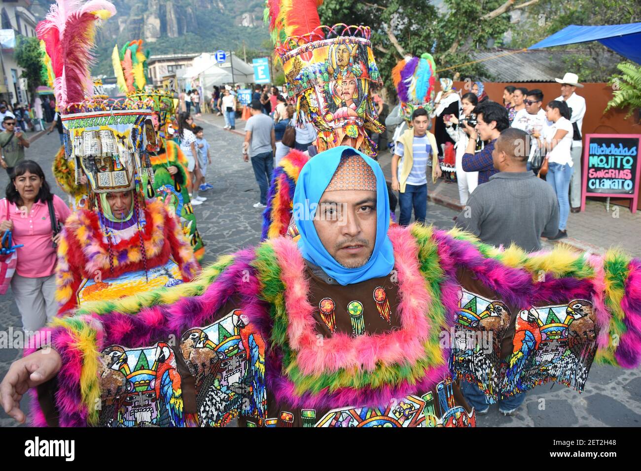 Chinless of Tepoztlan, Yautepec and Tlayacapan seen dancing during the ...