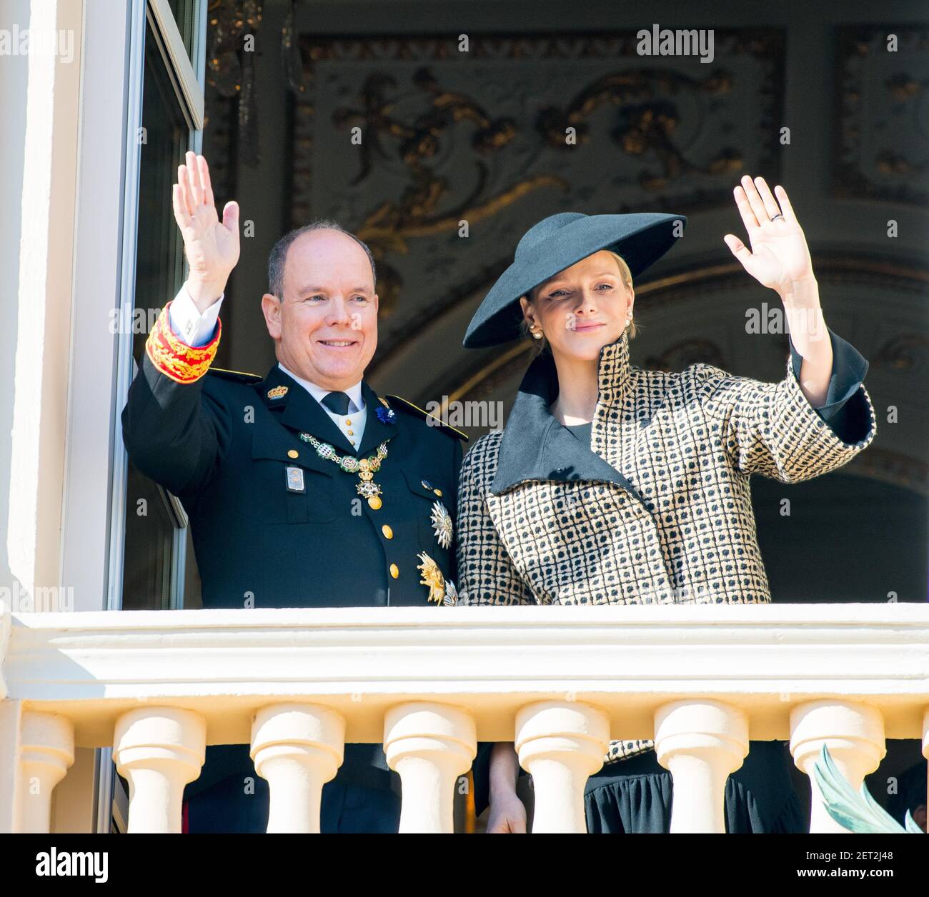 Prince Albert II of Monaco and Princess Charlene of Monaco during the ...