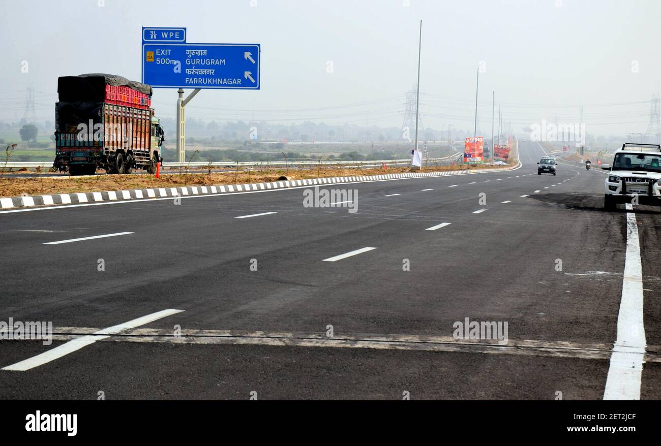 GURUGRAM, INDIA - NOVEMBER 19: A view of the Kundli-Manesar section of ...