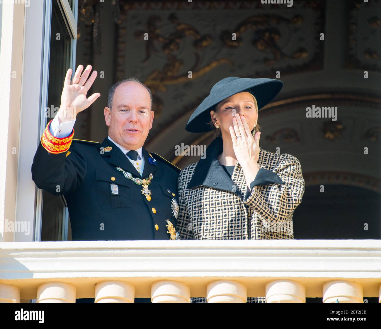Prince Albert II of Monaco and Princess Charlene of Monaco during the ...