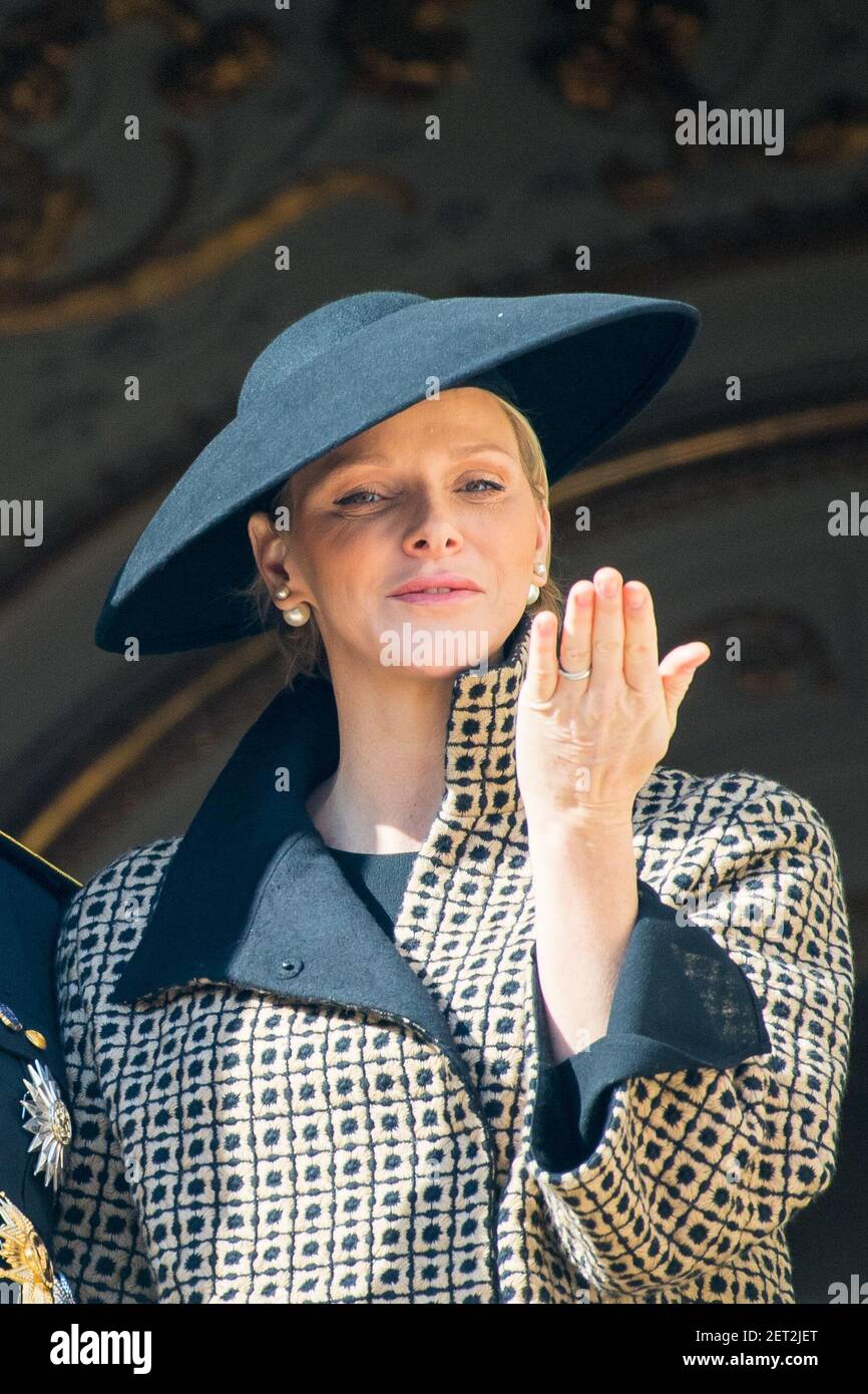 Princess Charlene Of Monaco During The Army Parade As Part Of The Official Celebrations Marking