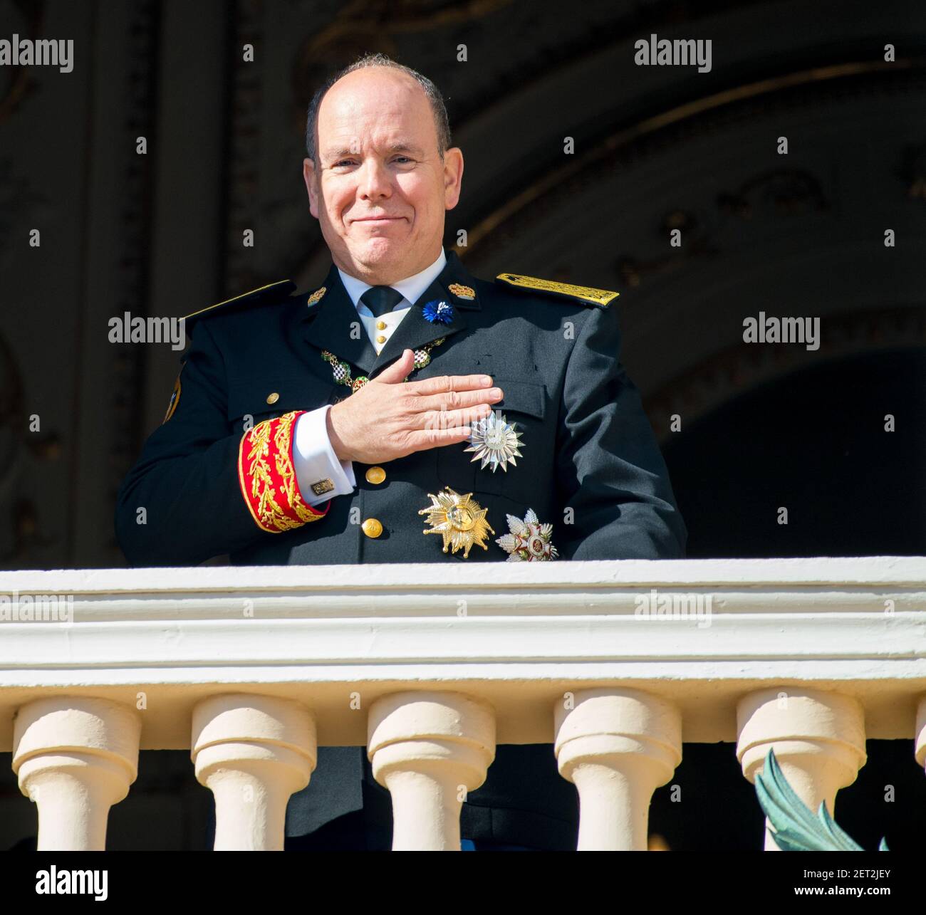 Prince Albert II of Monaco during the Army Parade, as part of the ...