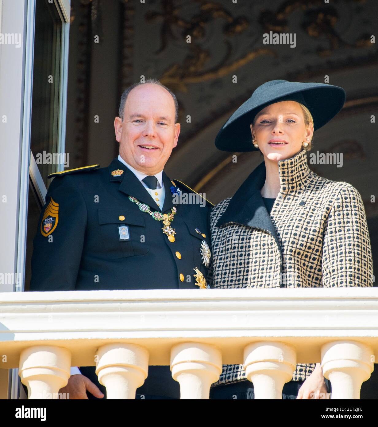 Prince Albert II of Monaco and Princess Charlene of Monaco during the ...