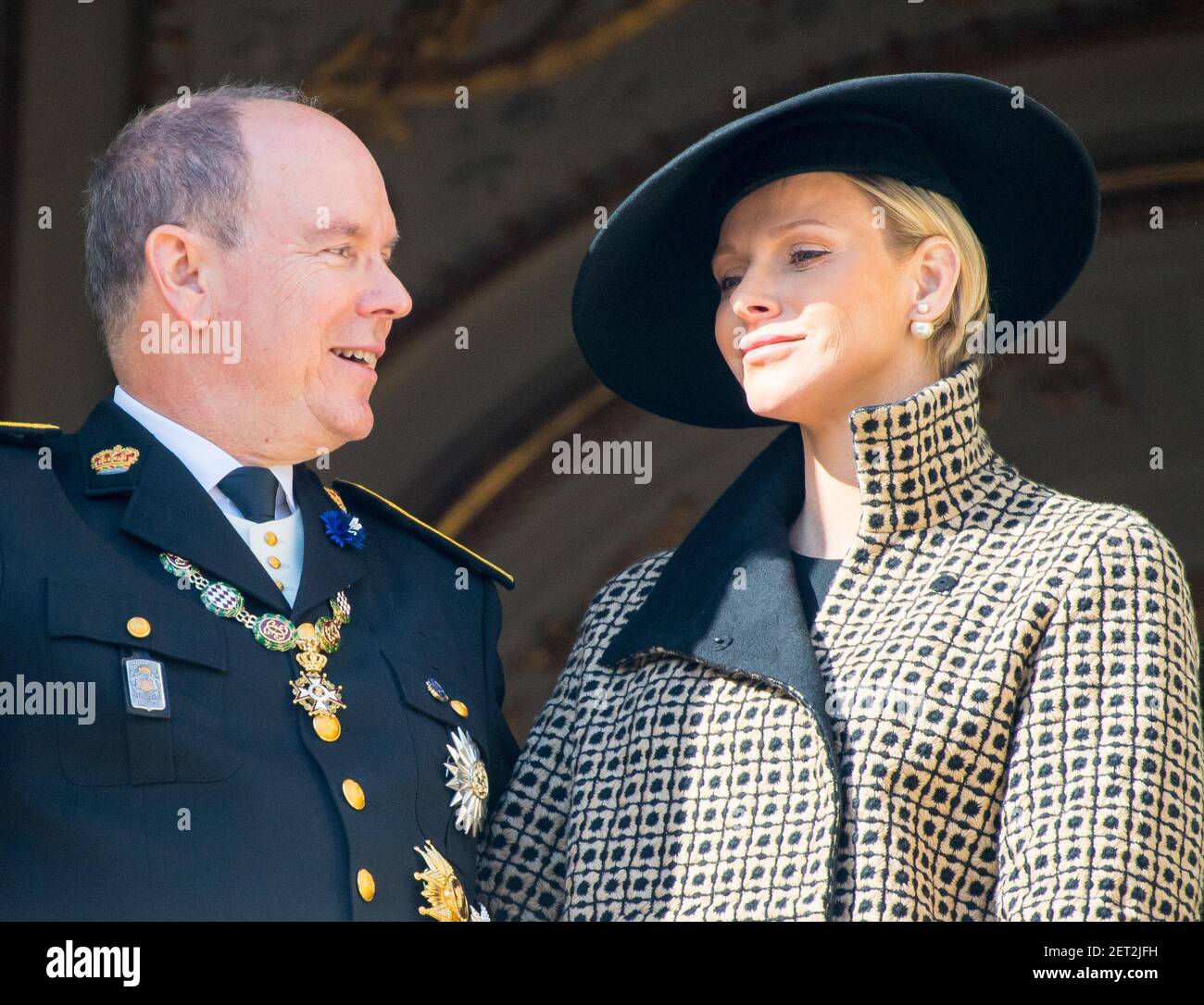 Prince Albert II of Monaco and Princess Charlene of Monaco during the ...