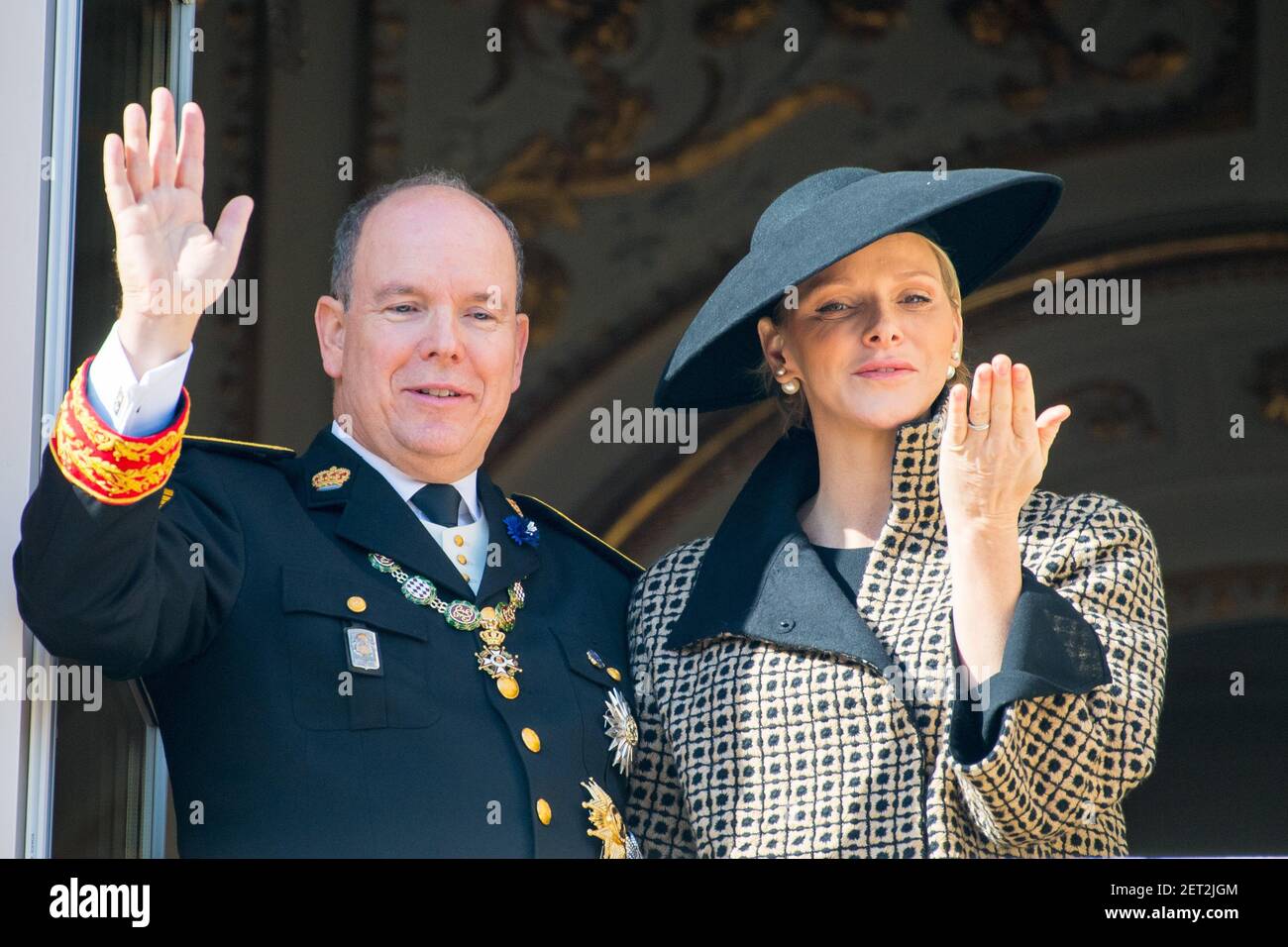 Prince Albert II of Monaco and Princess Charlene of Monaco during the ...