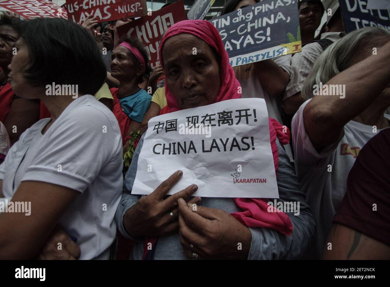 Various militant groups hold a protest in front of Chinese Embassy in ...