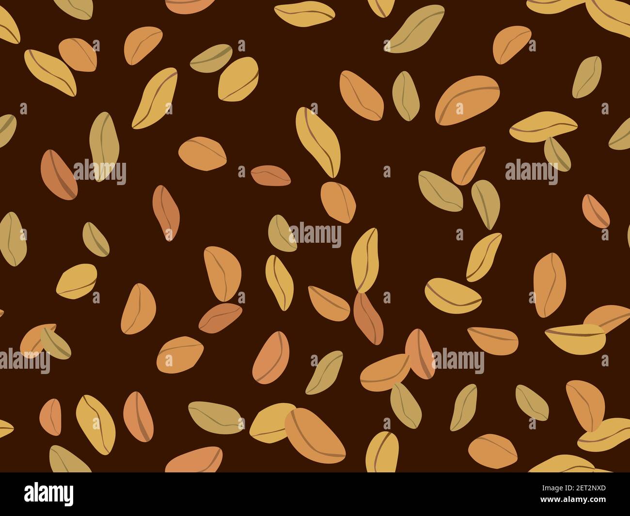 Peanut seamless pattern. Roasted peanuts. Background design for ...