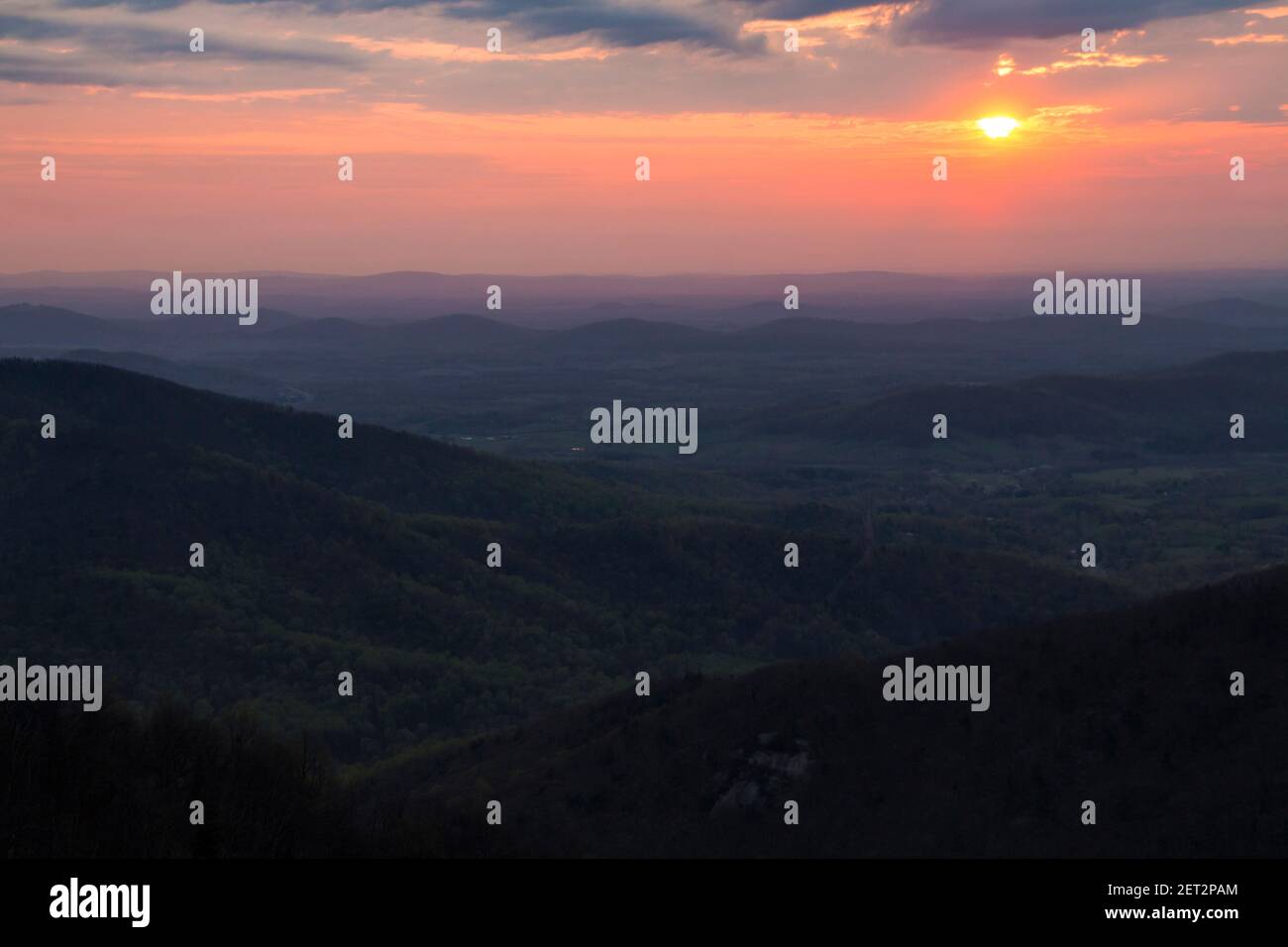 dramatic spring photo of Shenandoah National Park in Virginia Stock ...
