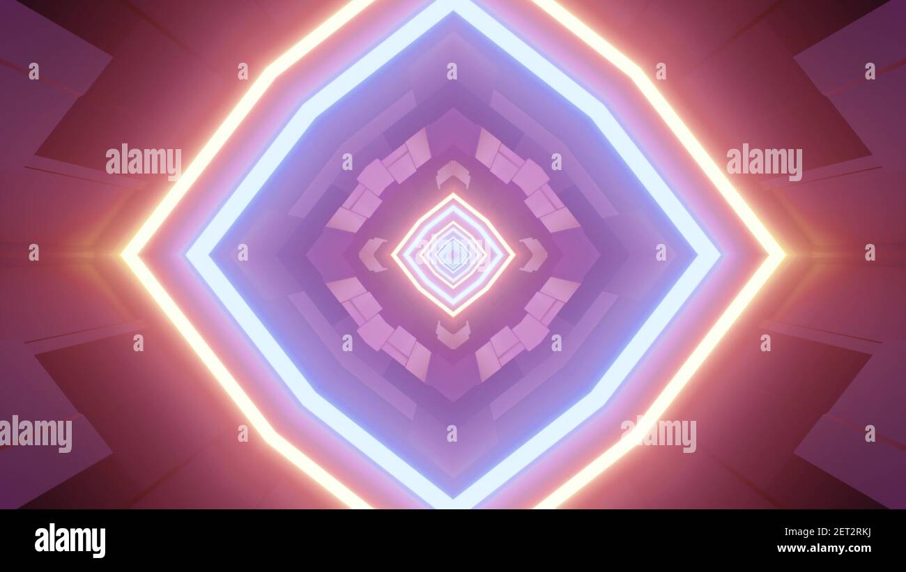 A neon futuristic diamond shape pattern background Stock Photo - Alamy