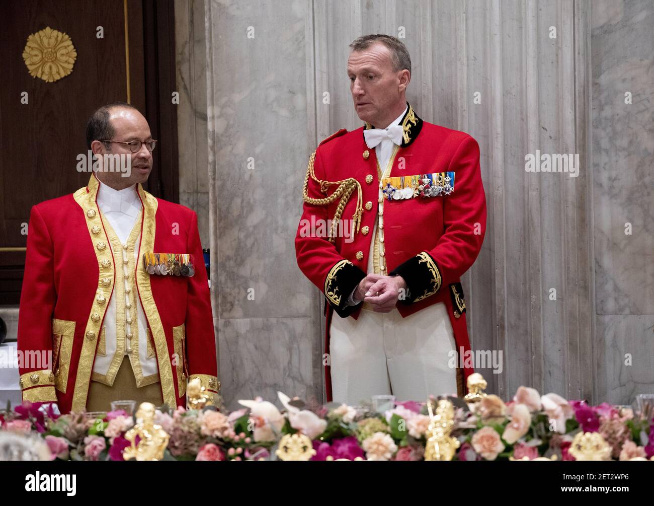 Staff in the Royal Palace prior to the state banquet. (Photo by DPPA ...