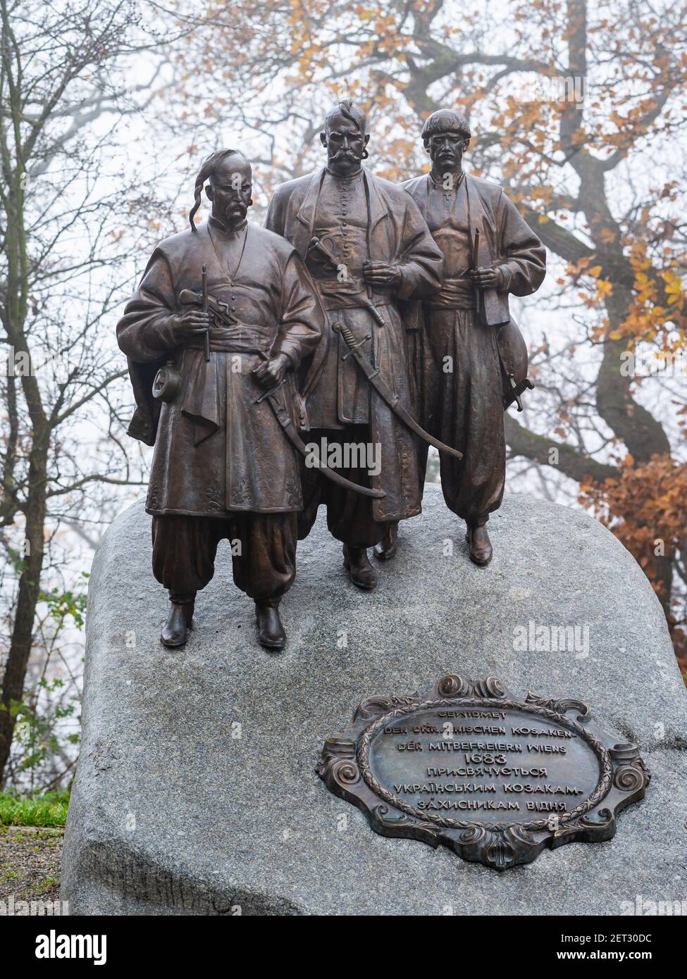 Monument of Ukrainian Cossacks on Leopoldsberg in Vienna (Austria) in ...