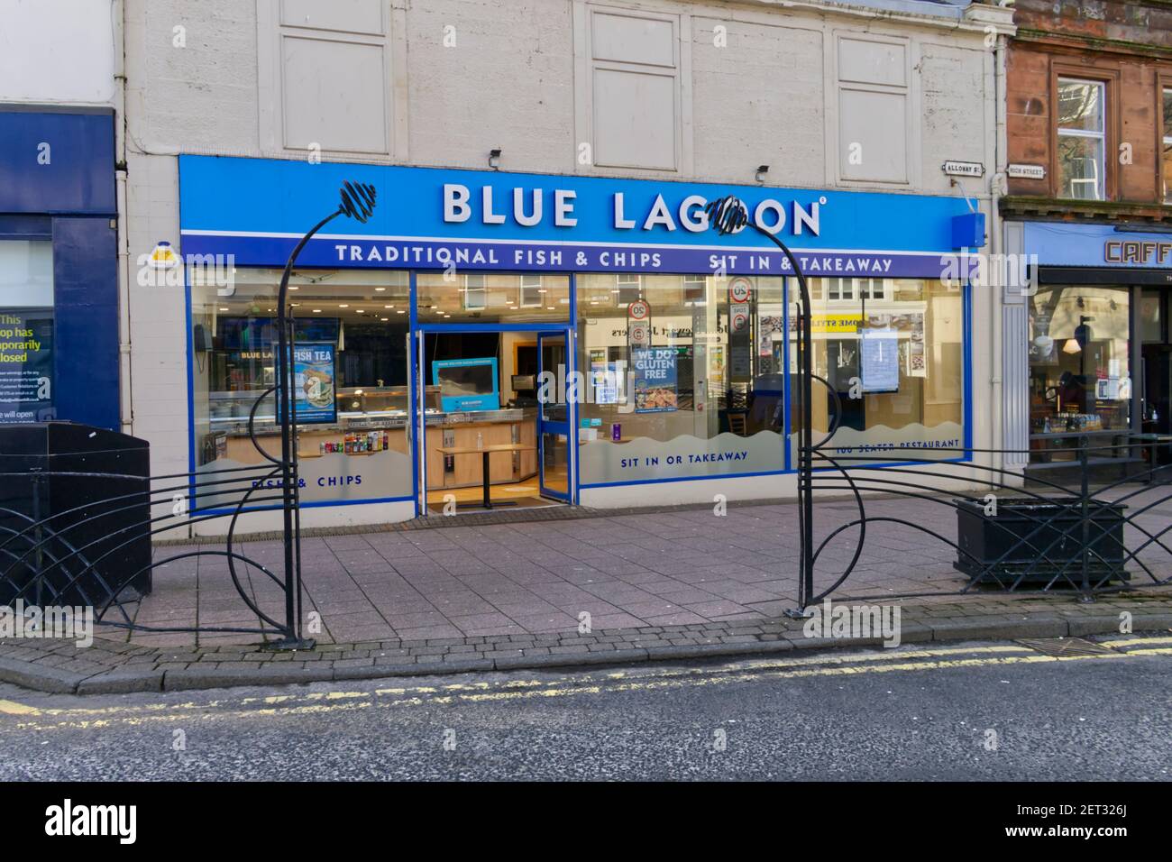 Blue Lagoon traditional fish and chip shop, Ayr, Ayrshire, Scotland, UK ...