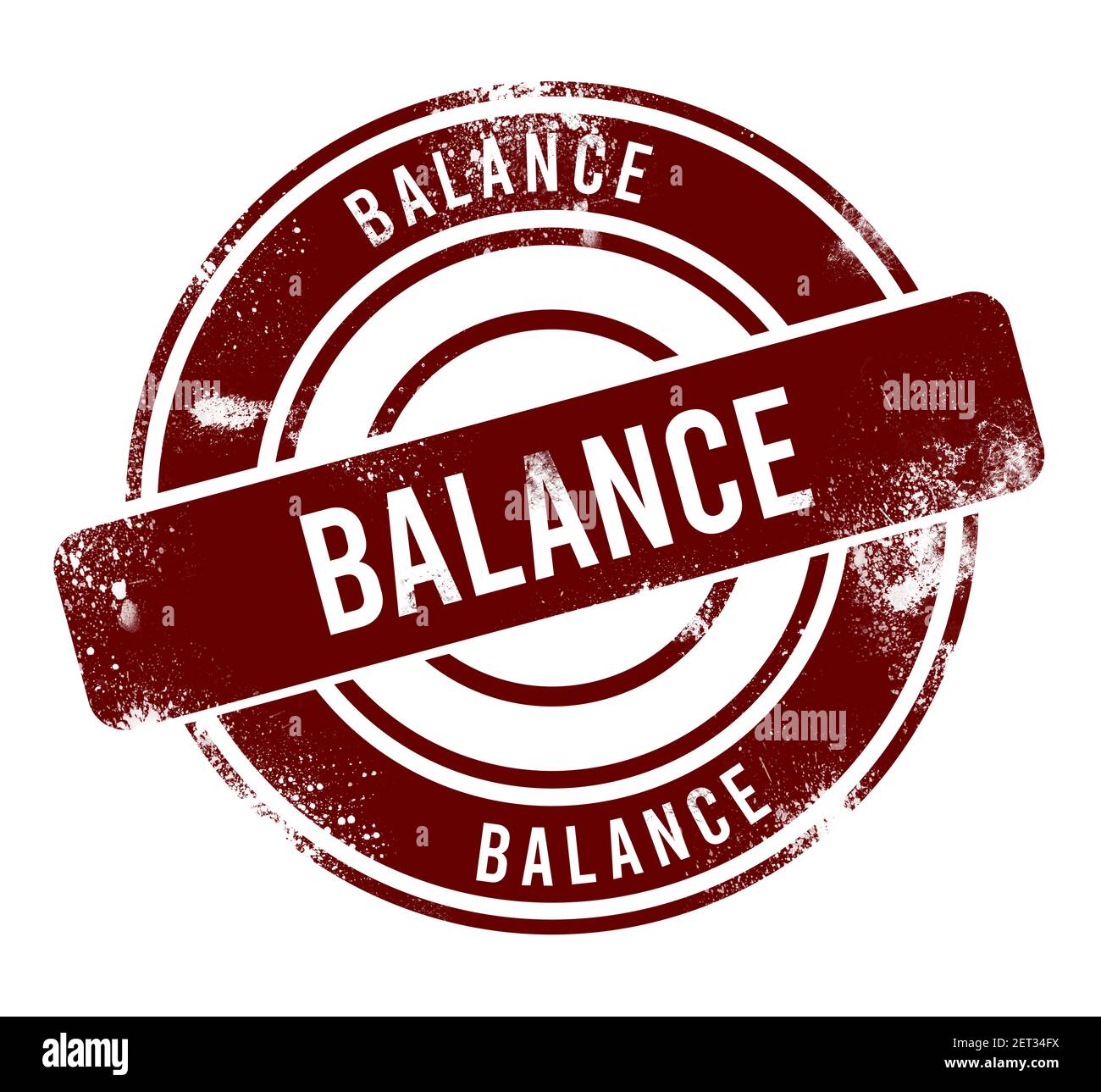 balance - red round grunge button, stamp Stock Photo - Alamy