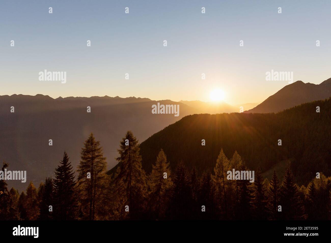 Alpine mountains at sunset hi-res stock photography and images - Alamy