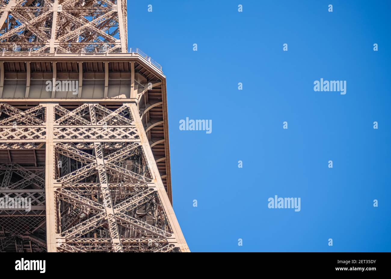 Close up view of Eiffel Tower's architecture Stock Photo - Alamy