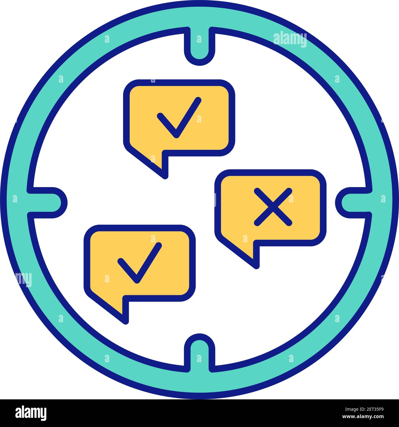 Qualitative and research method RGB color icon Stock Vector Image & Art ...