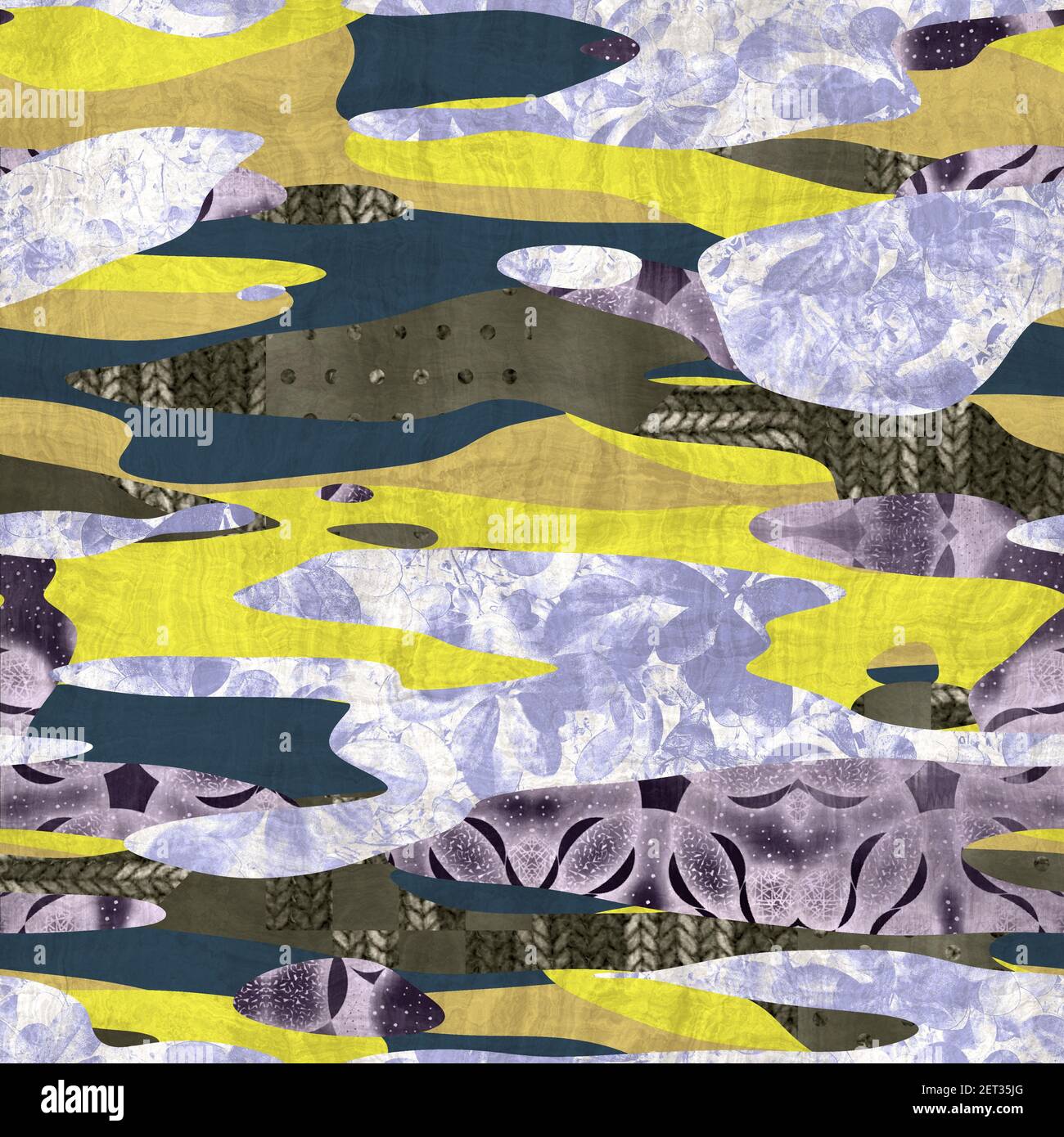 Seamless collage in camo shapes vivid montage Stock Photo - Alamy