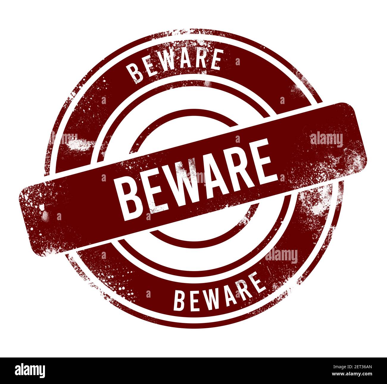 Beware label sign round Cut Out Stock Images & Pictures - Alamy