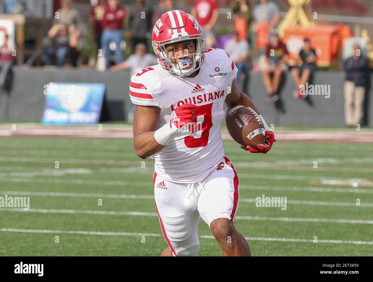 November 24, 2018: Louisiana's Trey Ragas #9 carries the ball on a big ...