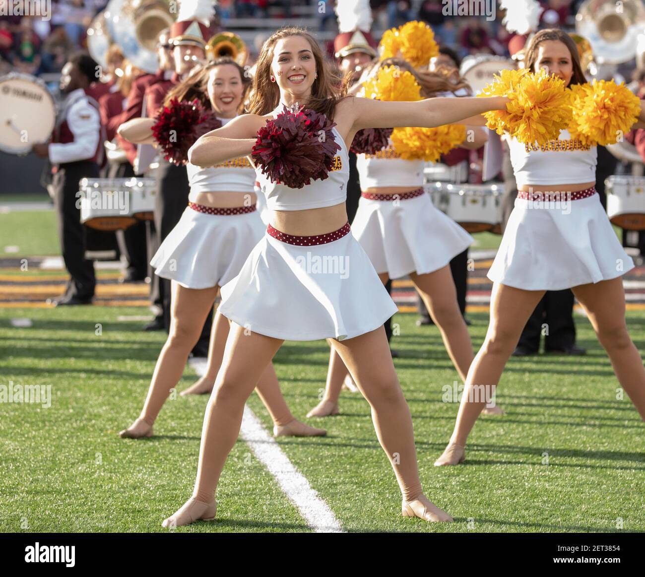 November 24, 2018: The ULM Hawkline dance team performs during halftime ...