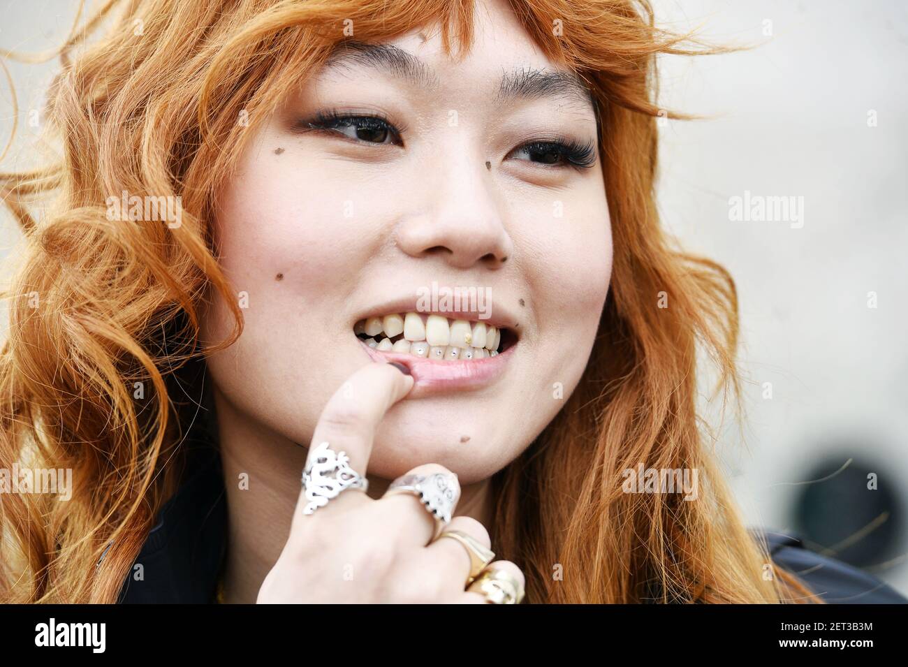 Kicki Yang Zhang at Paris Fashion Week - Palais de Tokyo - France Stock ...