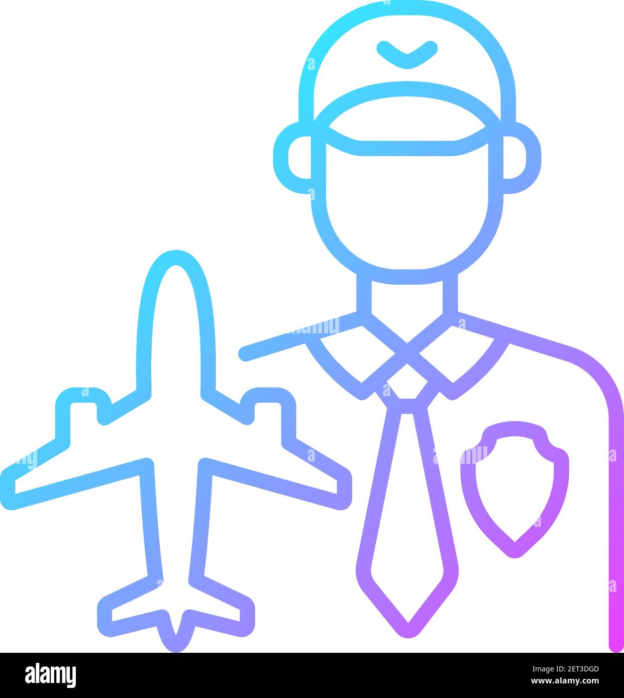 Aviation security gradient linear vector icon Stock Vector Image & Art ...