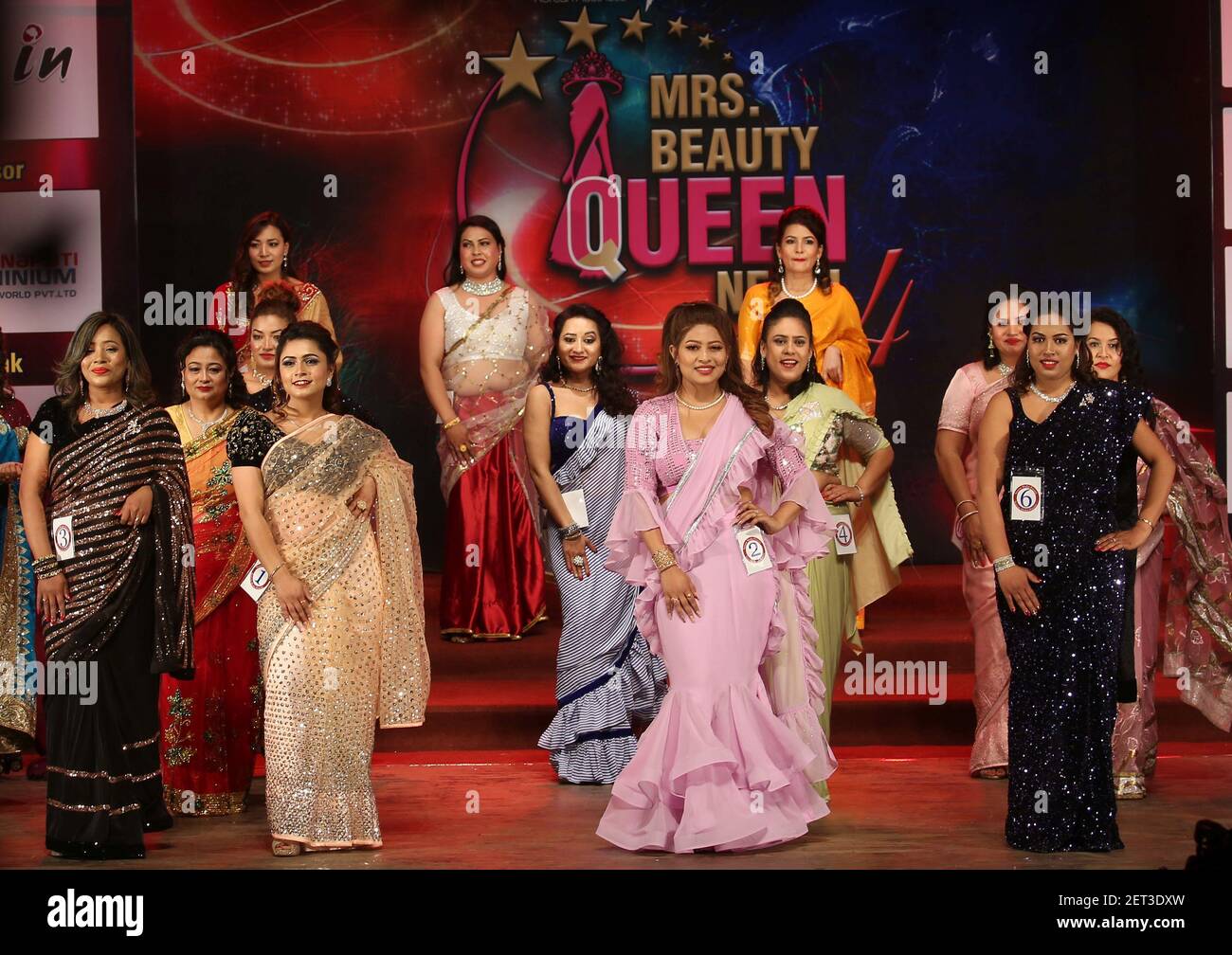 Kathmandu, Bagmati, Nepal. 1st Mar, 2021. Contestants walk in the ramp ...