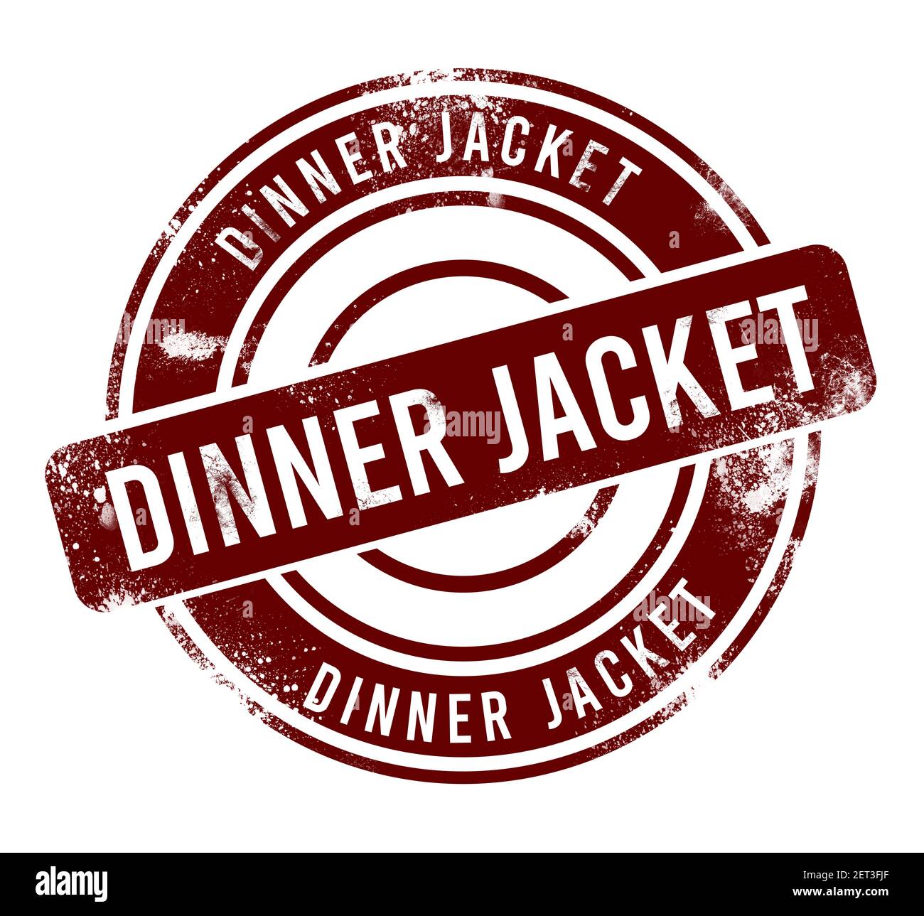 dinner jacket - red round grunge button, stamp Stock Photo - Alamy