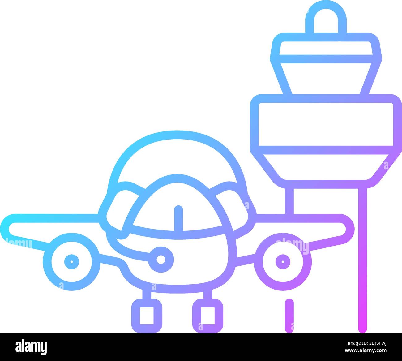 Flight dispatch gradient linear vector icon Stock Vector Image & Art - Alamy