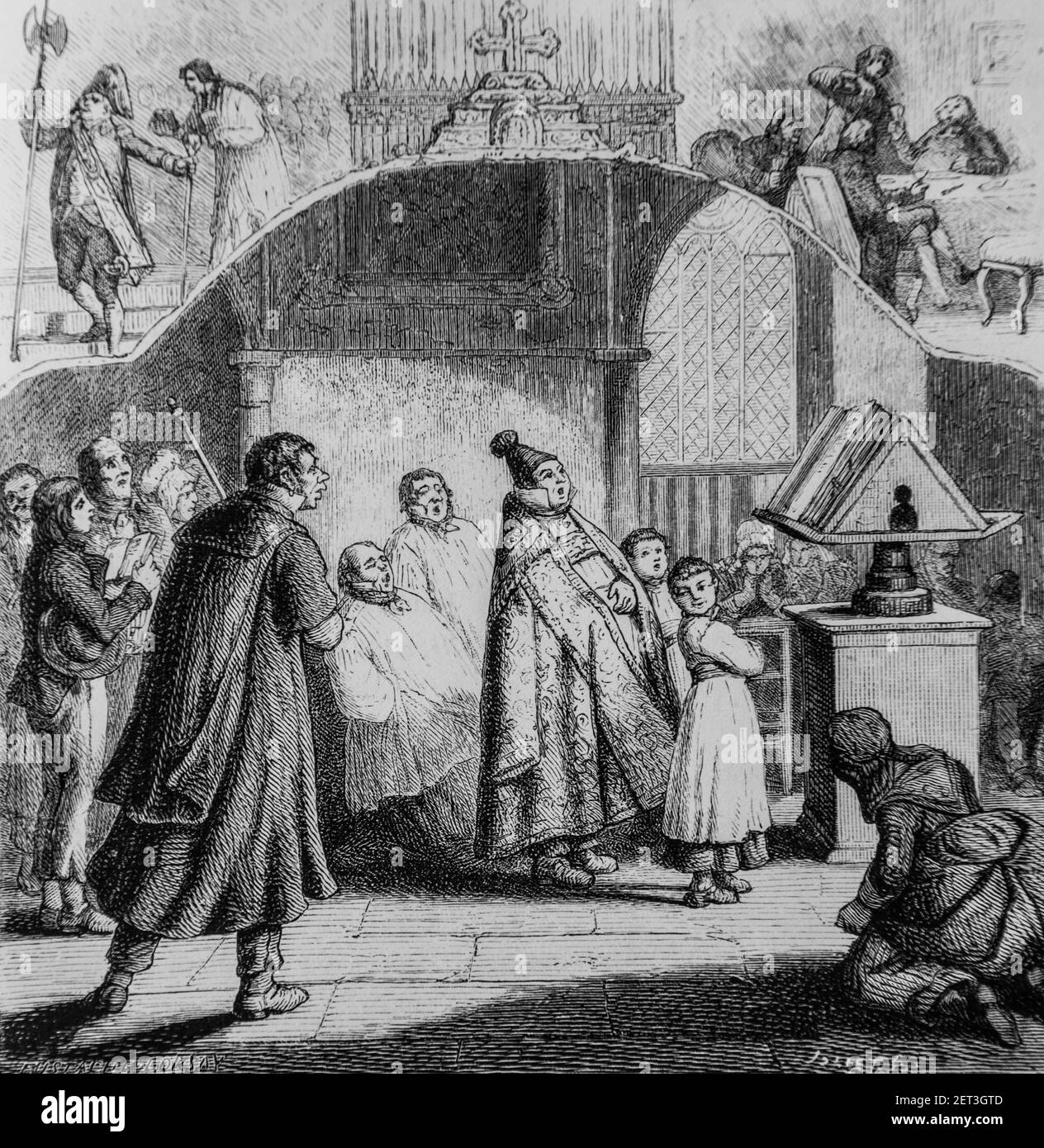 le bedeau , chansons de beranger,editeur perrotin 1866 Stock Photo - Alamy