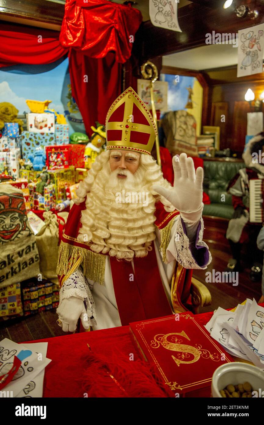 Sinterklaas (aka Sint-Nicolaas aka Saint Nicholas) arrives with ...