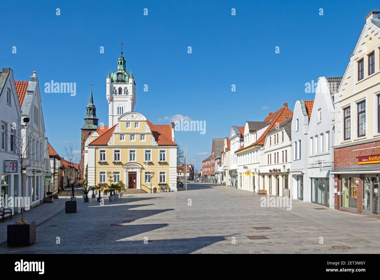 Verden/Lower Saxony/Germany - 2020/04/04: Town hall of city Verden at ...