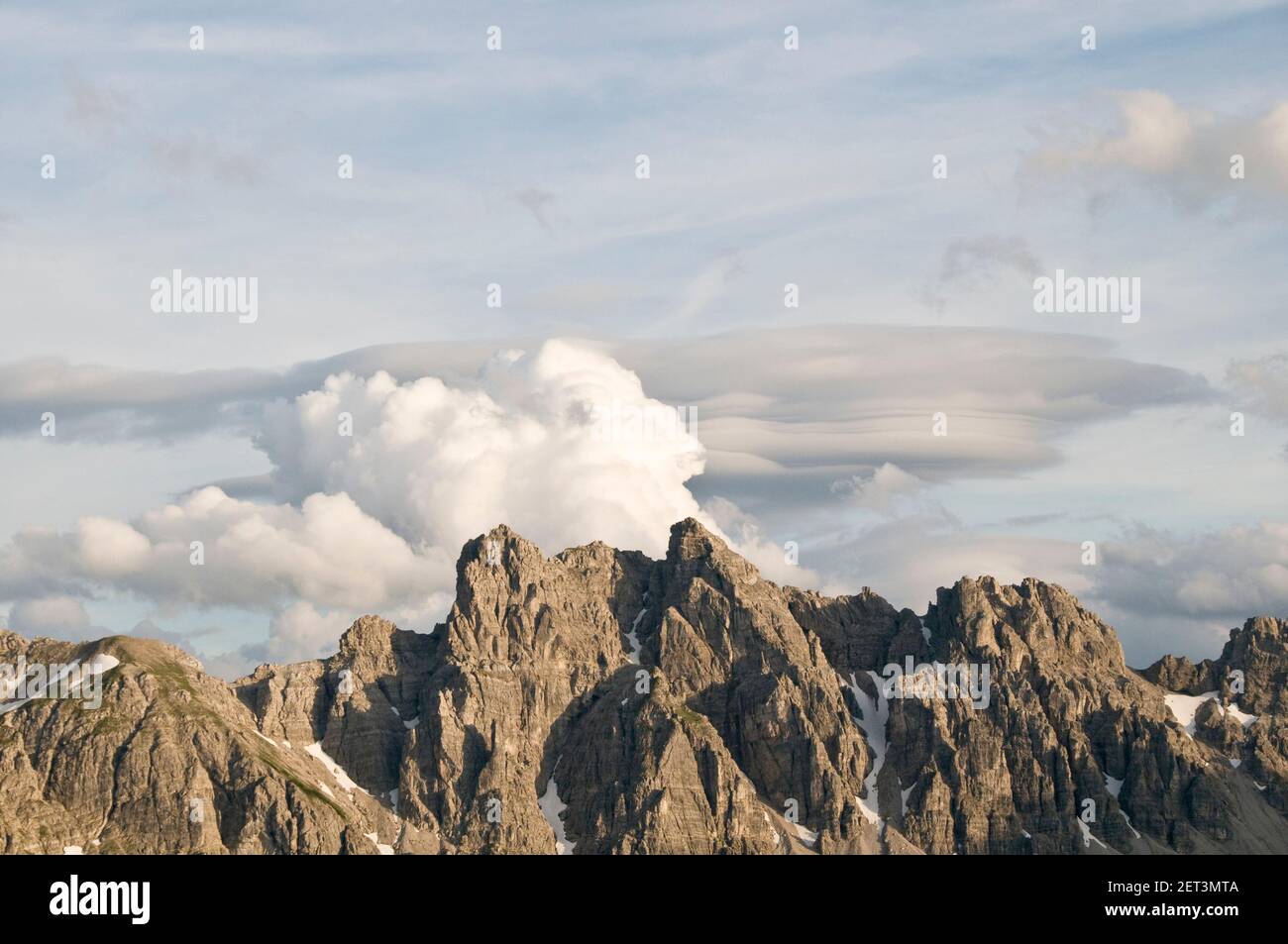 High alpine scenery in tirolean alps in evening sun Stock Photo - Alamy