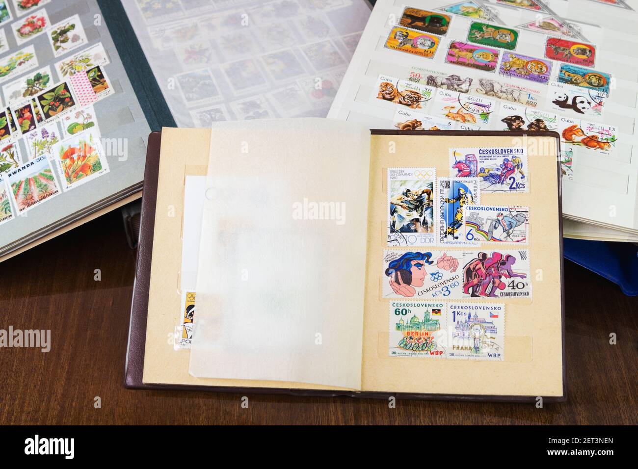 Vintage stamp stamps album albums hi-res stock photography and images ...
