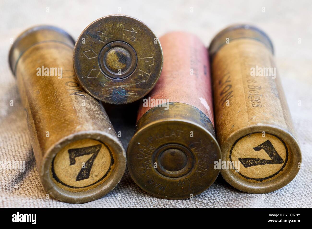 Vintage shotgun cartridge, France Stock Photo - Alamy