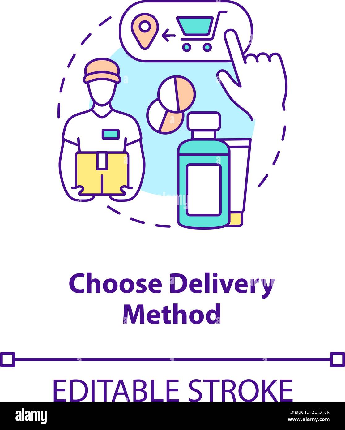 Choose delivery method concept icon Stock Vector Image & Art - Alamy