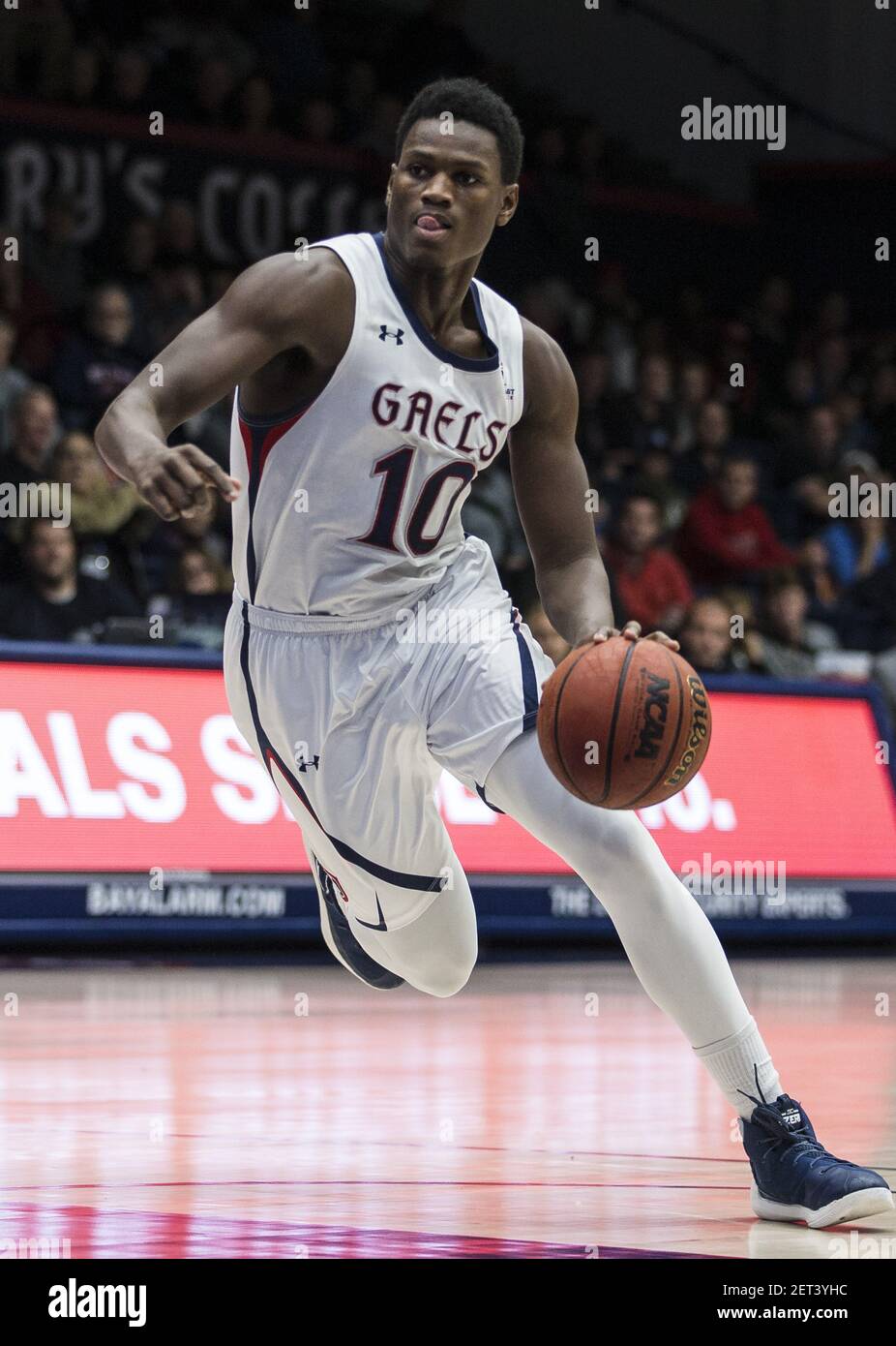 Nov 28 2018 Moraga CA, U.S.A. St. Mary's forward Elijah Thomas (10 ...