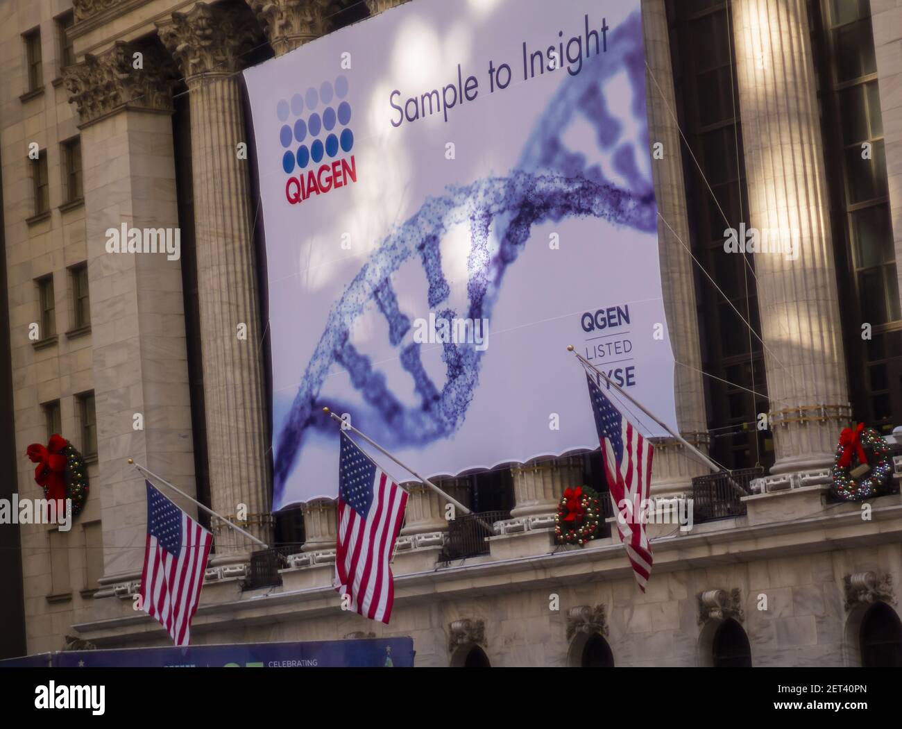 Amidst preparations for the evenings holiday tree lighting the New York ...