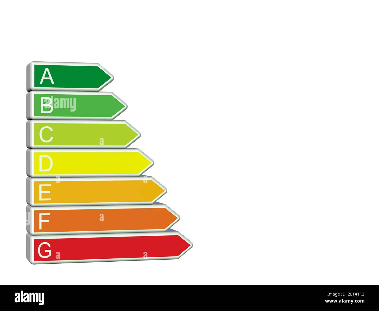 New energy label, 3D illustration against white background Stock Photo ...