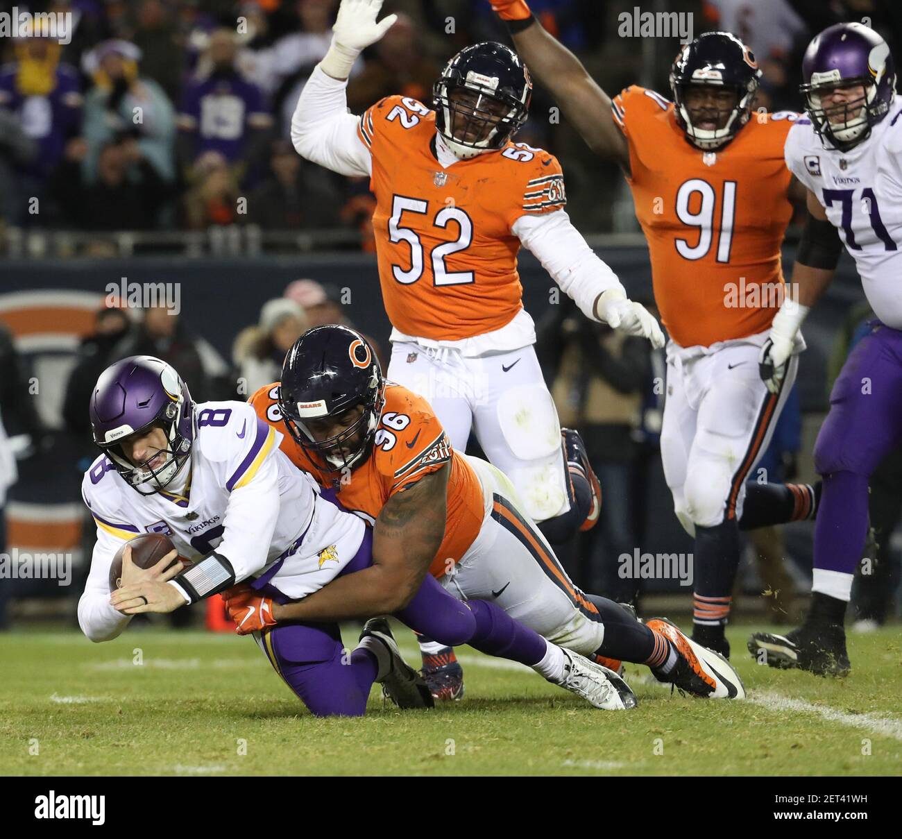 Chicago Bears defensive end Akiem Hicks (96) sacks Minnesota Vikings ...