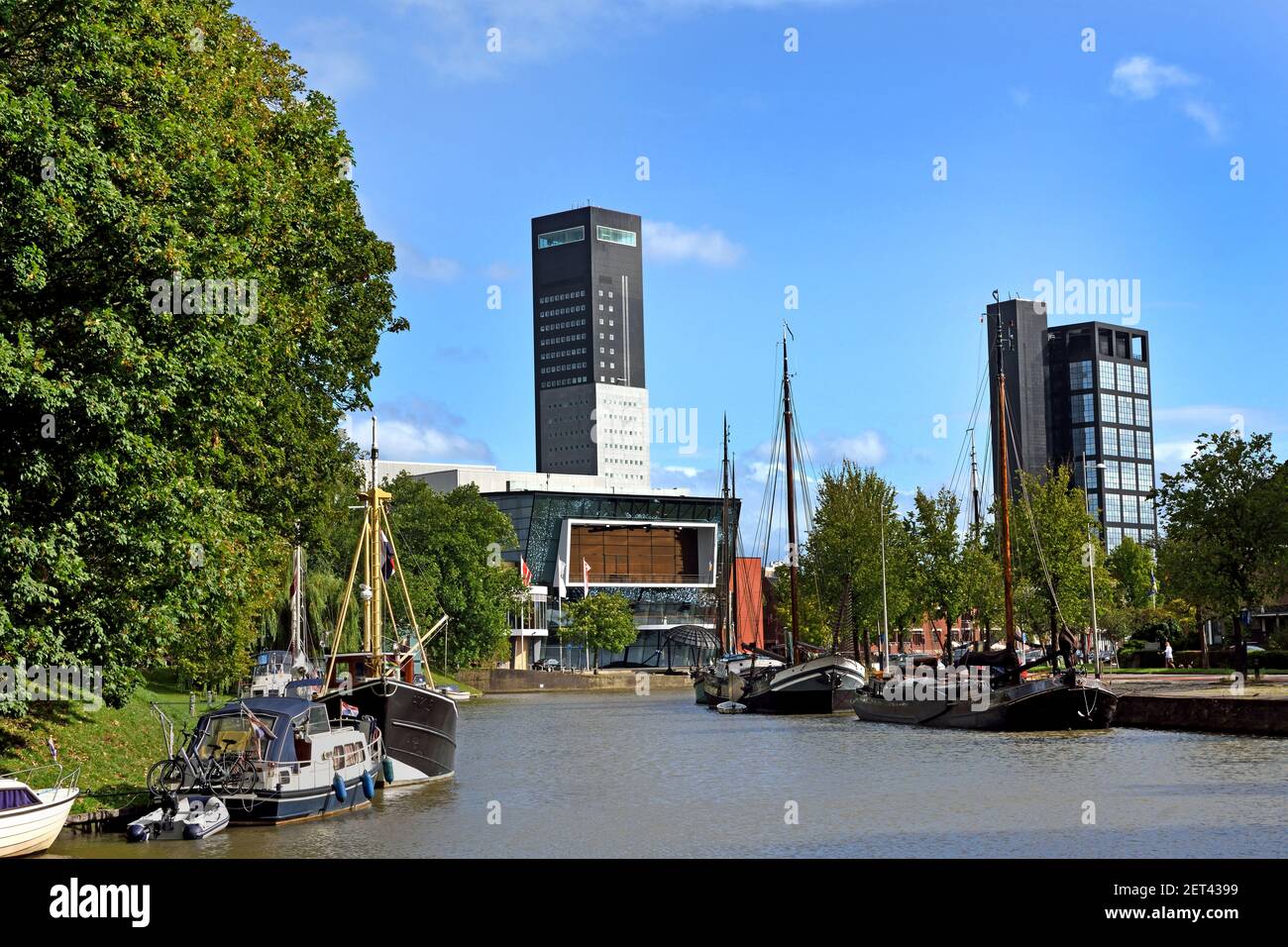 Leeuwarden city town centre sailing boat hi-res stock photography and ...