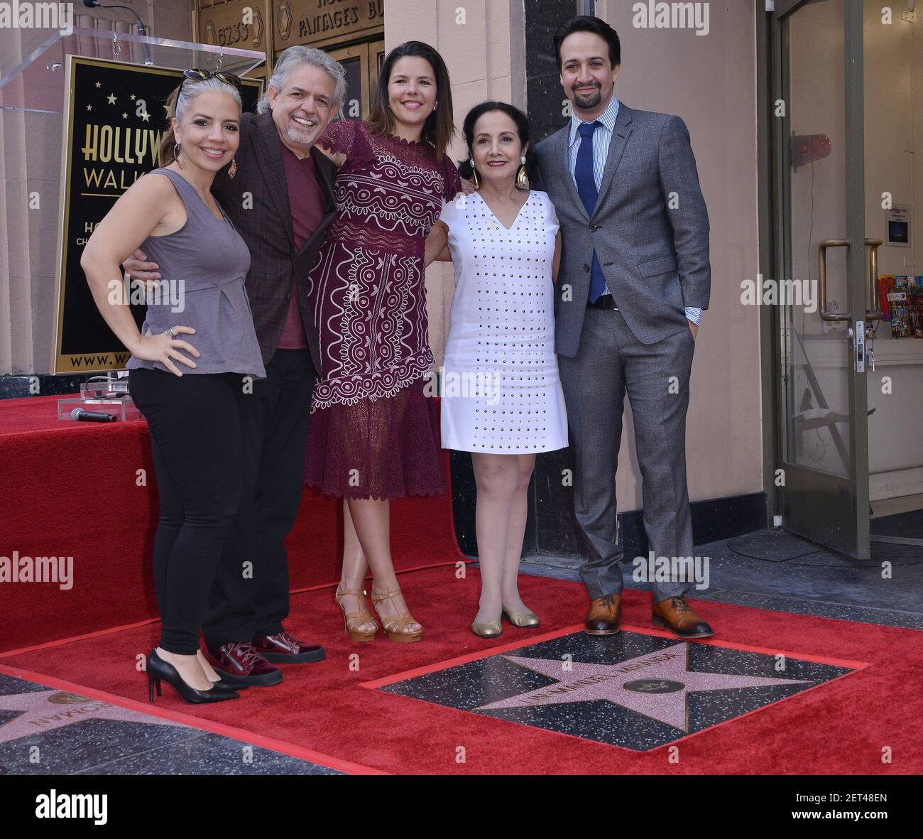 Lin Manuel Miranda and Family at the Lin Manuel Miranda Star On The ...