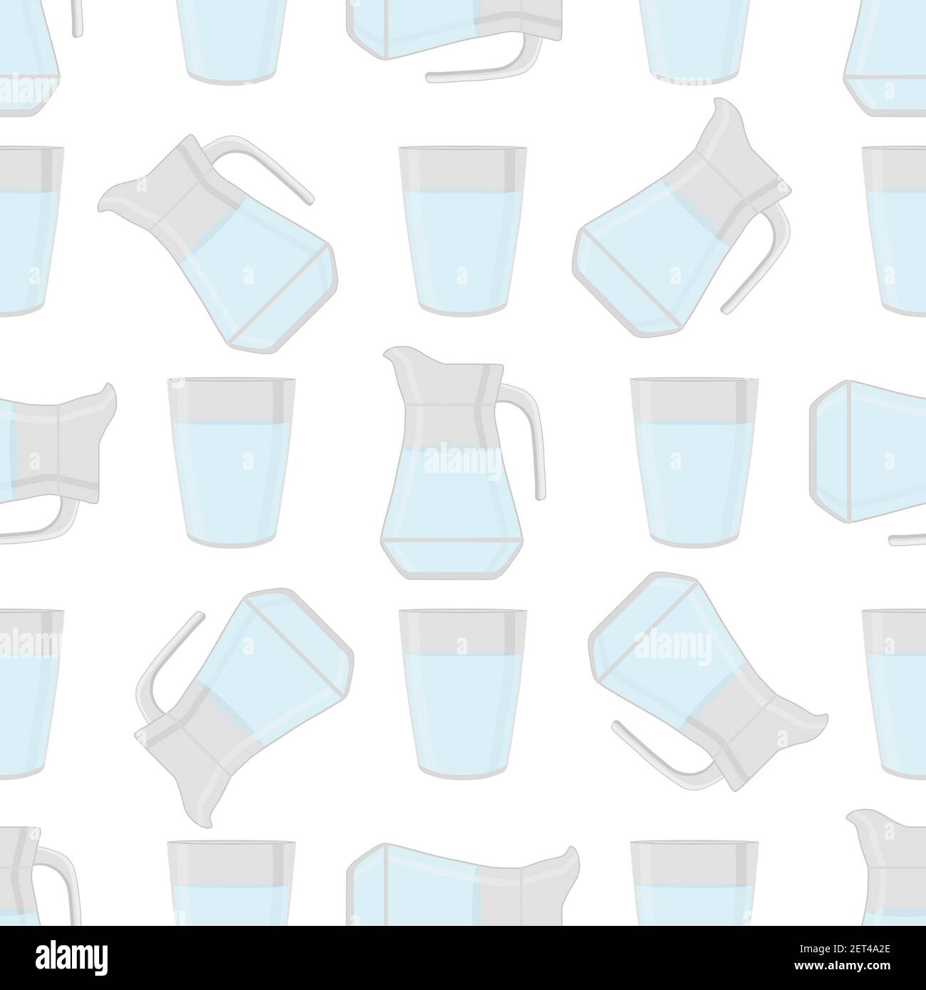 Illustration on theme colored set identical types glass jugs for ...