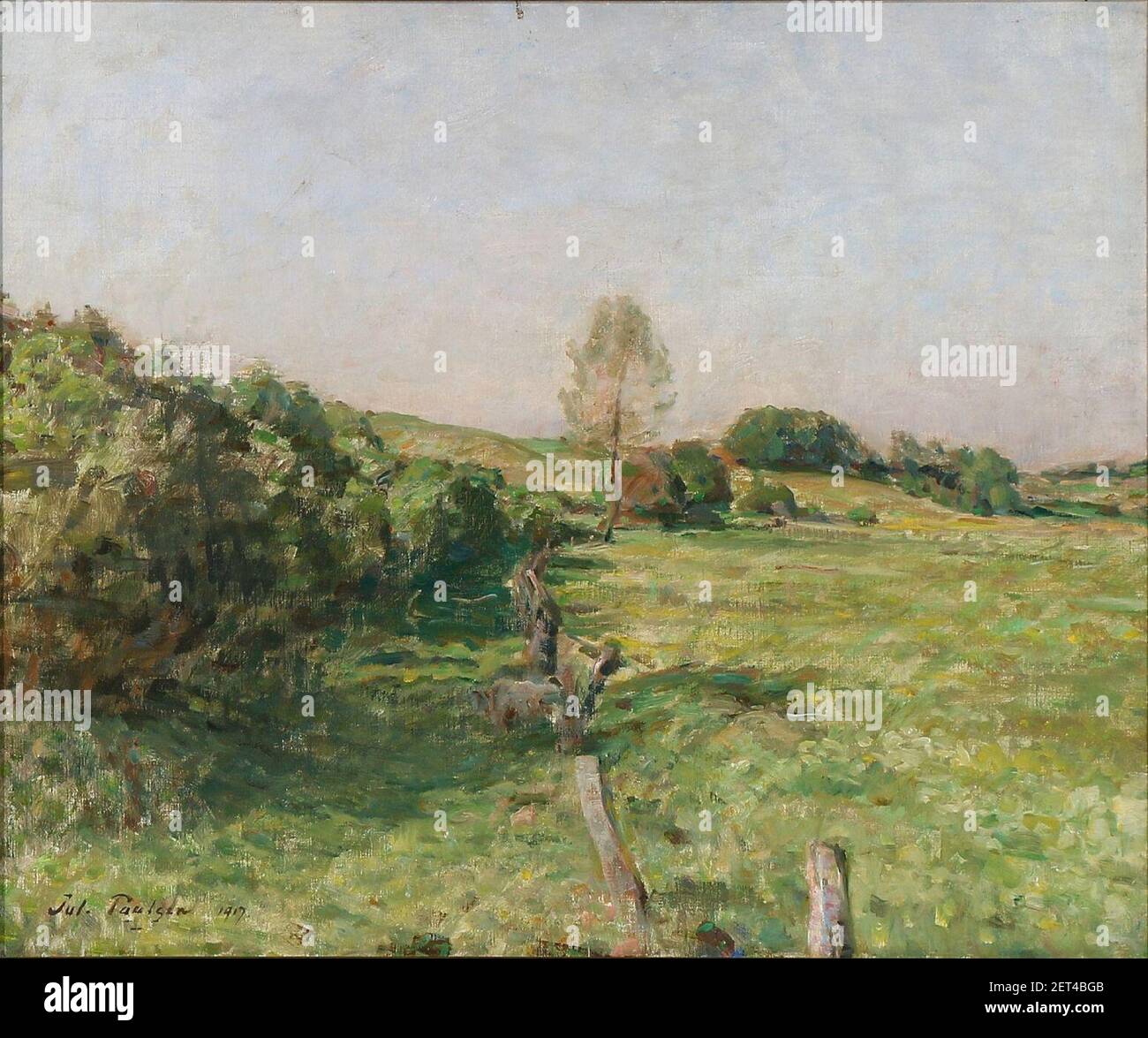 Julius Paulsen - Danish summer landscape (1917 Stock Photo - Alamy