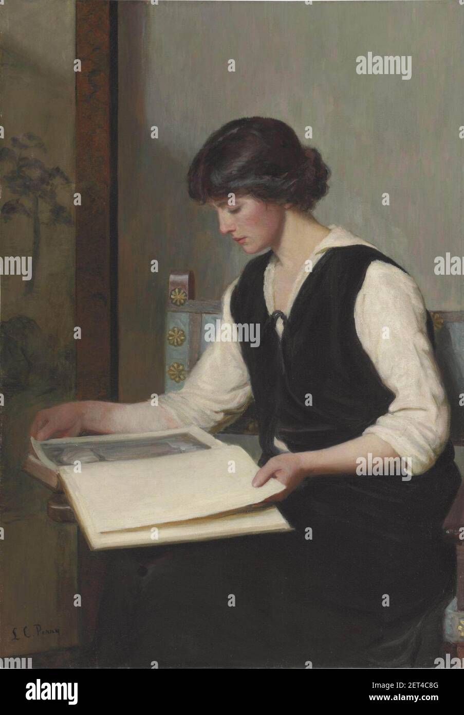 Lilla Cabot Perry - Reading Stock Photo - Alamy