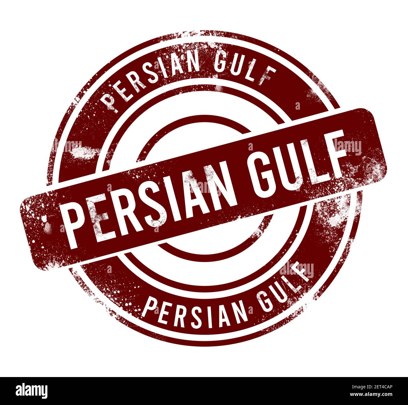 Persian Gulf - red round grunge button, stamp Stock Photo - Alamy