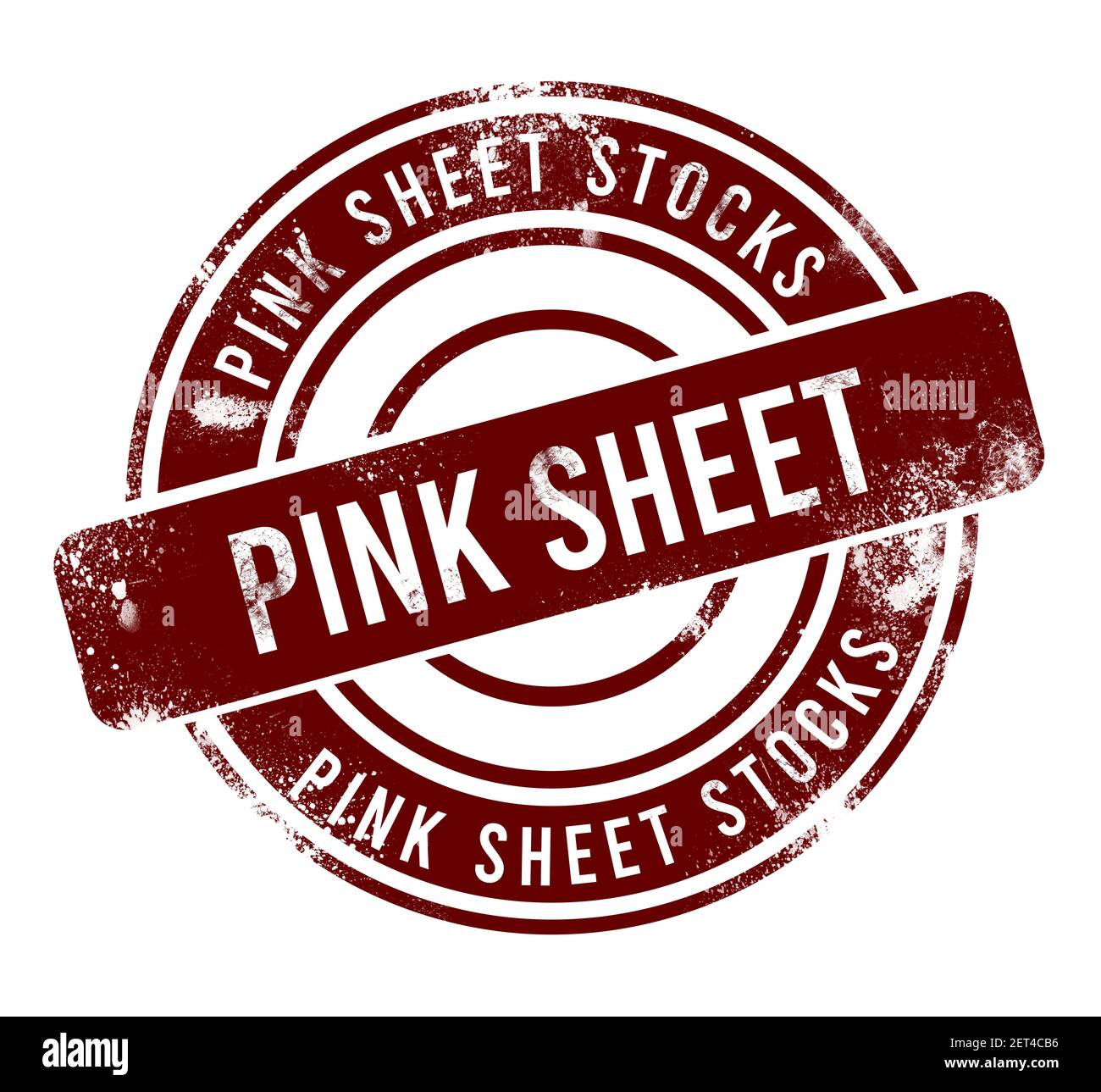 Pink Sheet Stocks - red round grunge button, stamp Stock Photo - Alamy