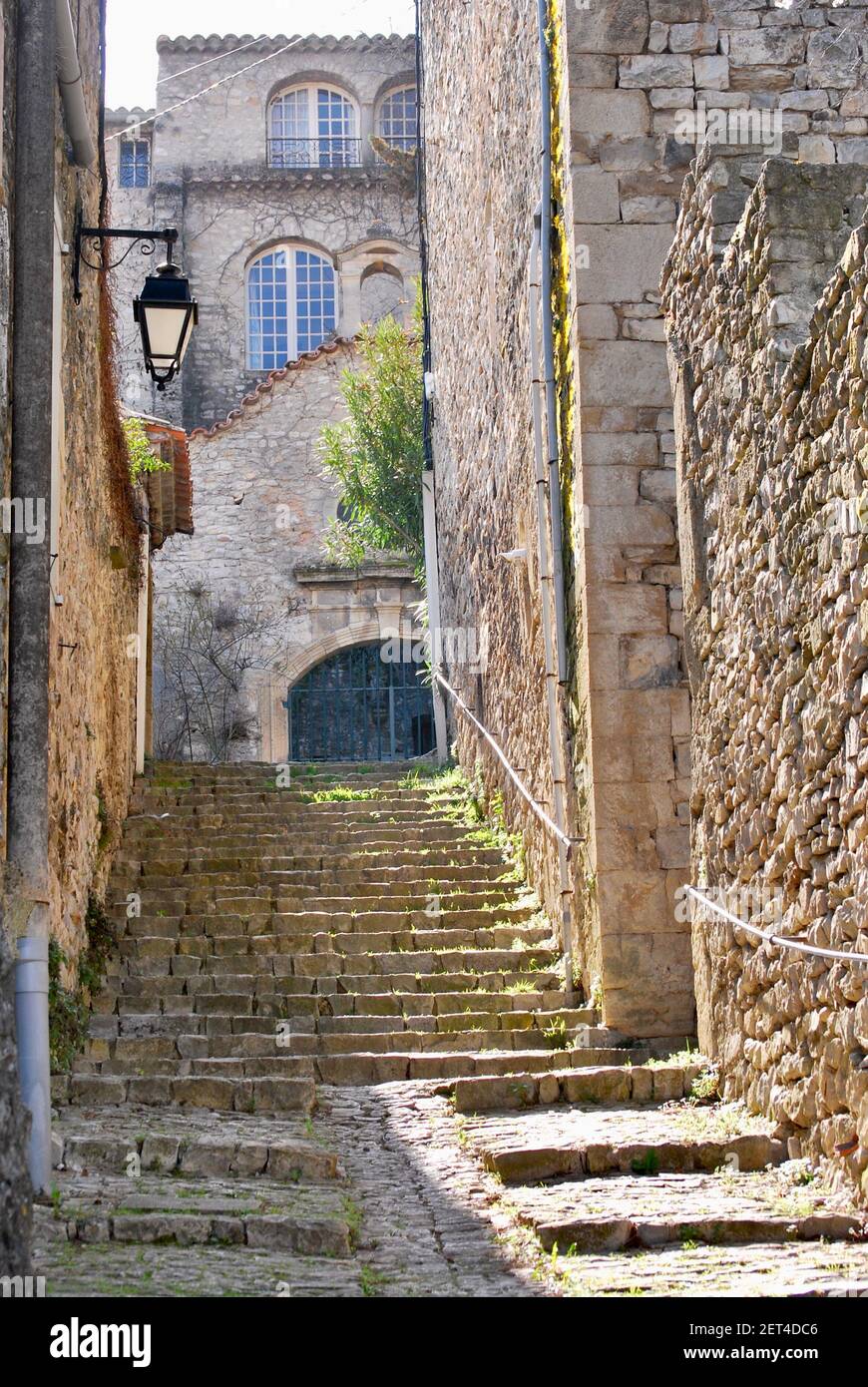 Alleyway in medieval village Stock Photo - Alamy