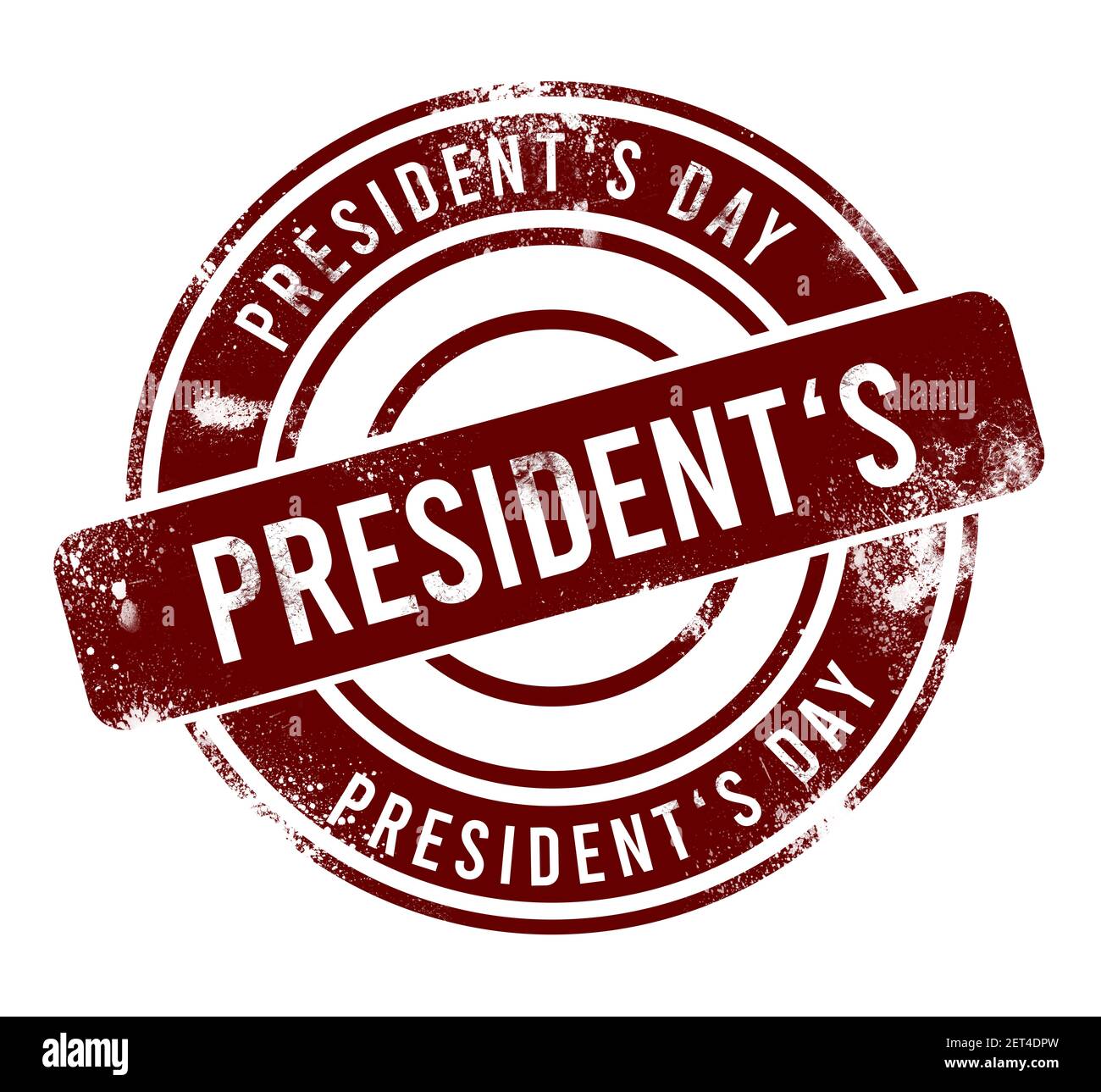 President's Day - red round grunge button, stamp Stock Photo - Alamy