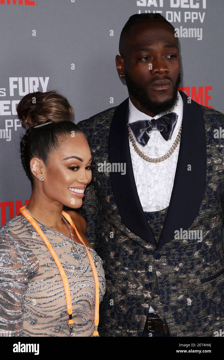 Telli Swift, Deontay Wilder attend the Showtime PPV Heavyweight ...